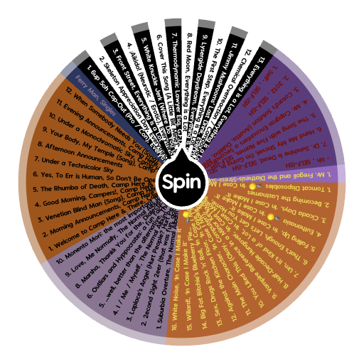 Will Wood (and the Tapeworms) songs | Spin The Wheel - Random Picker