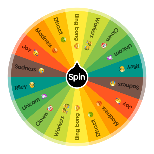 Witch inside out character u wood be | Spin the Wheel - Random Picker