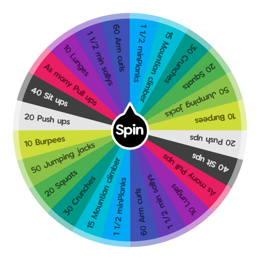 Workouts | Spin The Wheel App