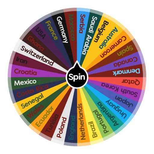 World Cup Qatar Teams. | Spin the Wheel - Random Picker