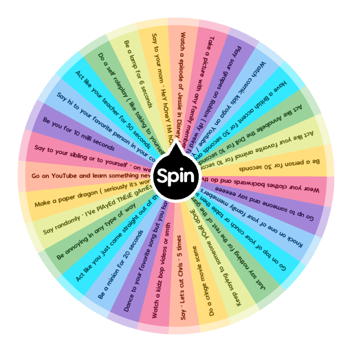 You have to do it game!!!! 😰😰😰 ( funny ones ) | Spin The Wheel - Random ...