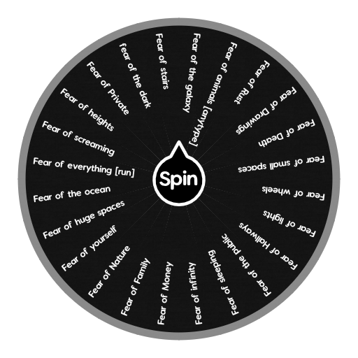 Your Fears... | Spin the Wheel - Random Picker