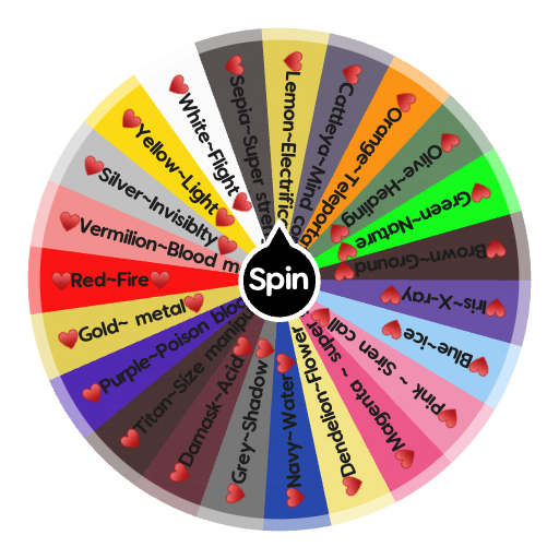 your power~ in your color | Spin the Wheel - Random Picker