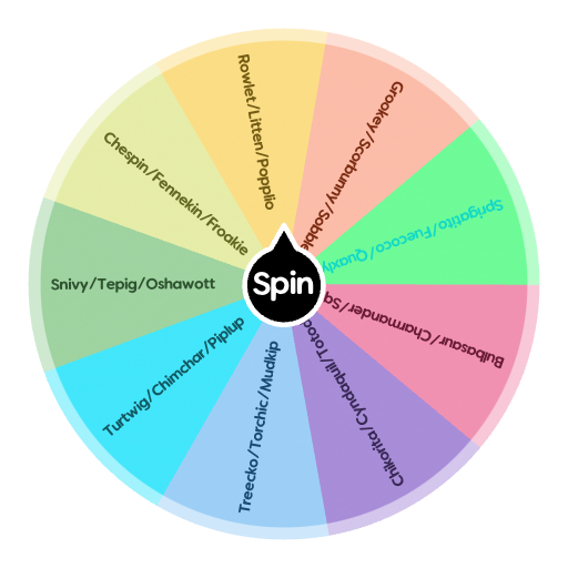 Your Starter Pokemon | Spin the Wheel - Random Picker