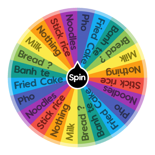 Your Vietnamese breakfast | Spin the Wheel - Random Picker