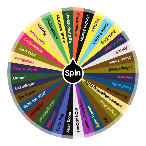 Youtubers Spin the Wheel | Spin the Wheel - Random Picker